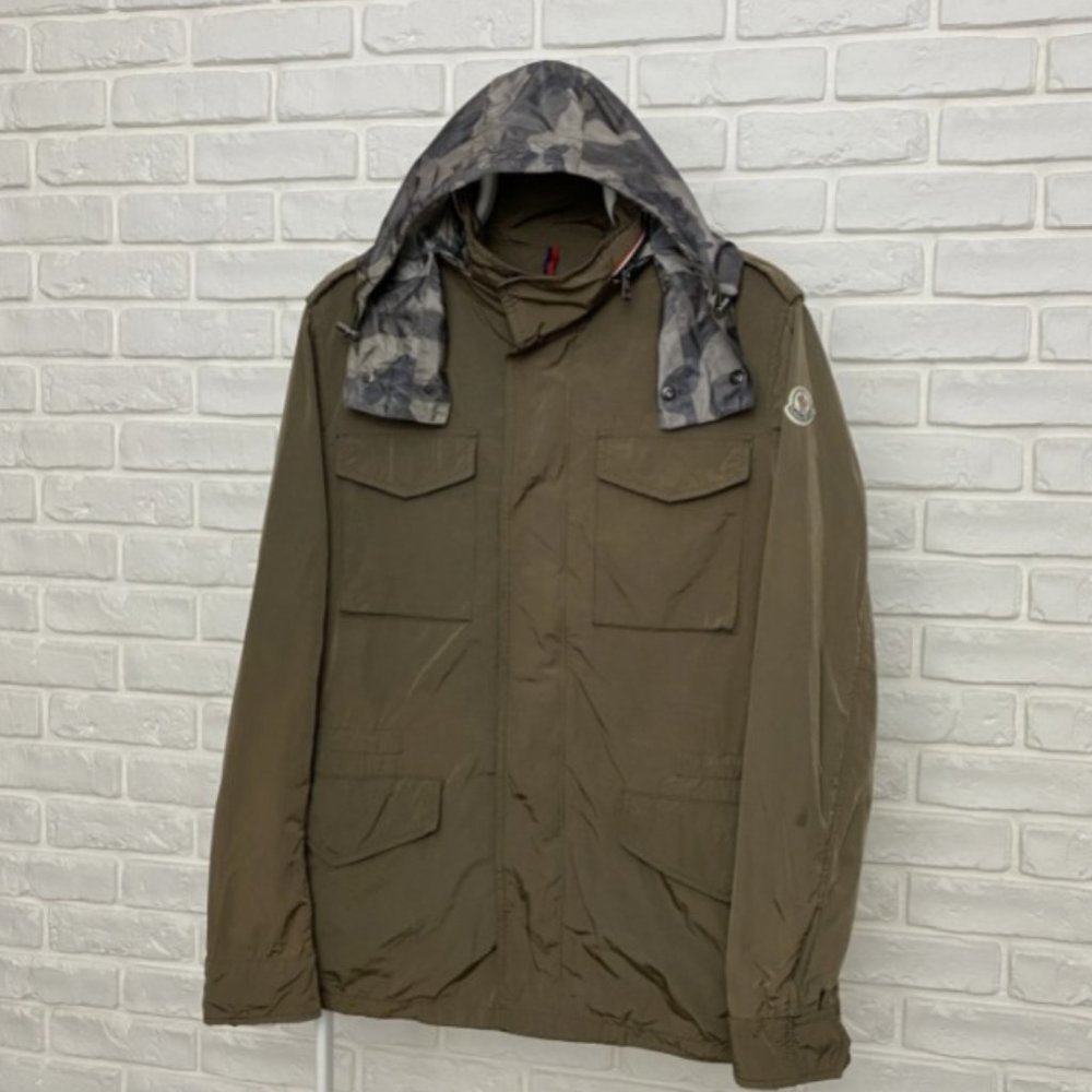 Moncler Mathieu Field Jacket Olive Green Size 3 - Gem